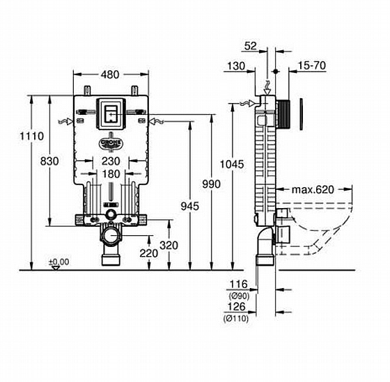 הכל בו - כל הפתרונות לבית במקום אחד! | מיכל הדחה סמוי לקיר בלוקים כולל ...
